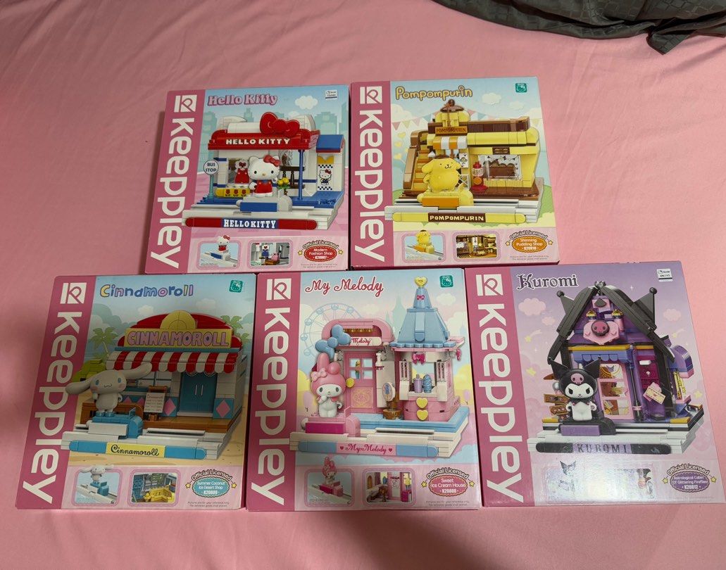 Sanrio Street Keeppley - Hello Kitty, Pompompurin, Cinnamoroll, My ...