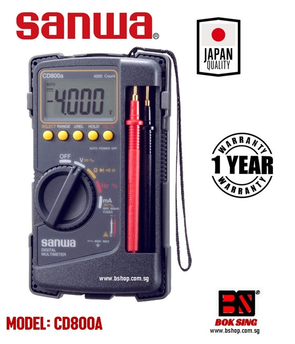 SANWA MULTIMETER- ANALOG MULTIMETER YX360TRF/ DIGITAL MULTIMETER CD800A ...