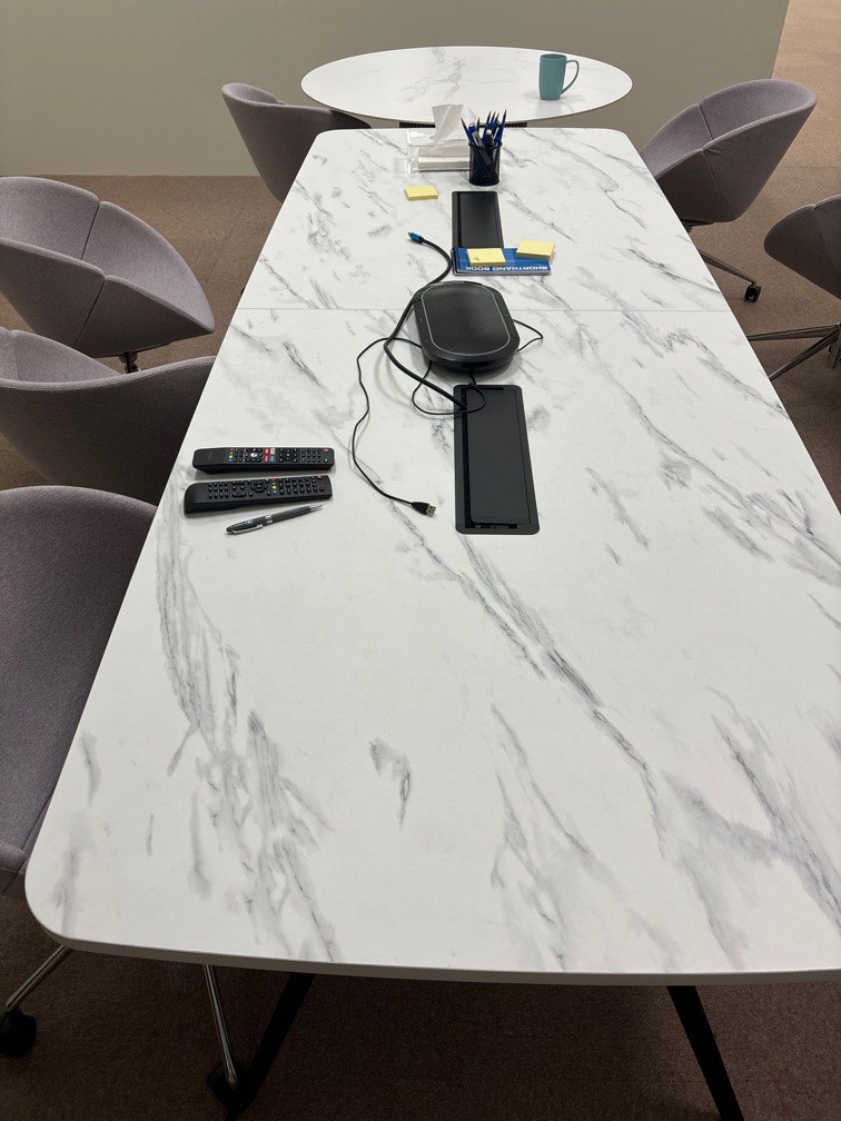 Sintered Stone Top Meeting/Work Table, Furniture & Home Living ...