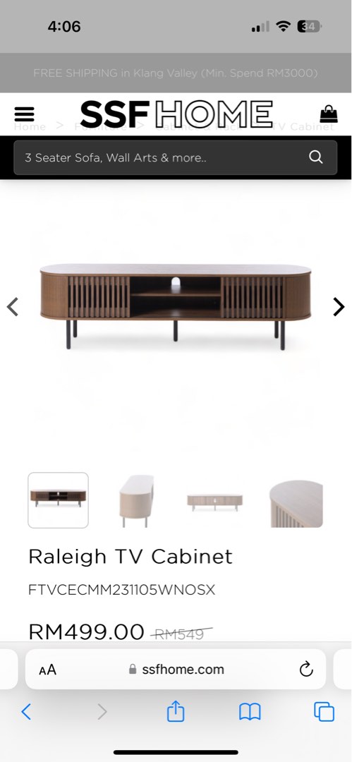 SSF HOME TV CABINET, Furniture & Home Living, Furniture, TV Consoles on ...