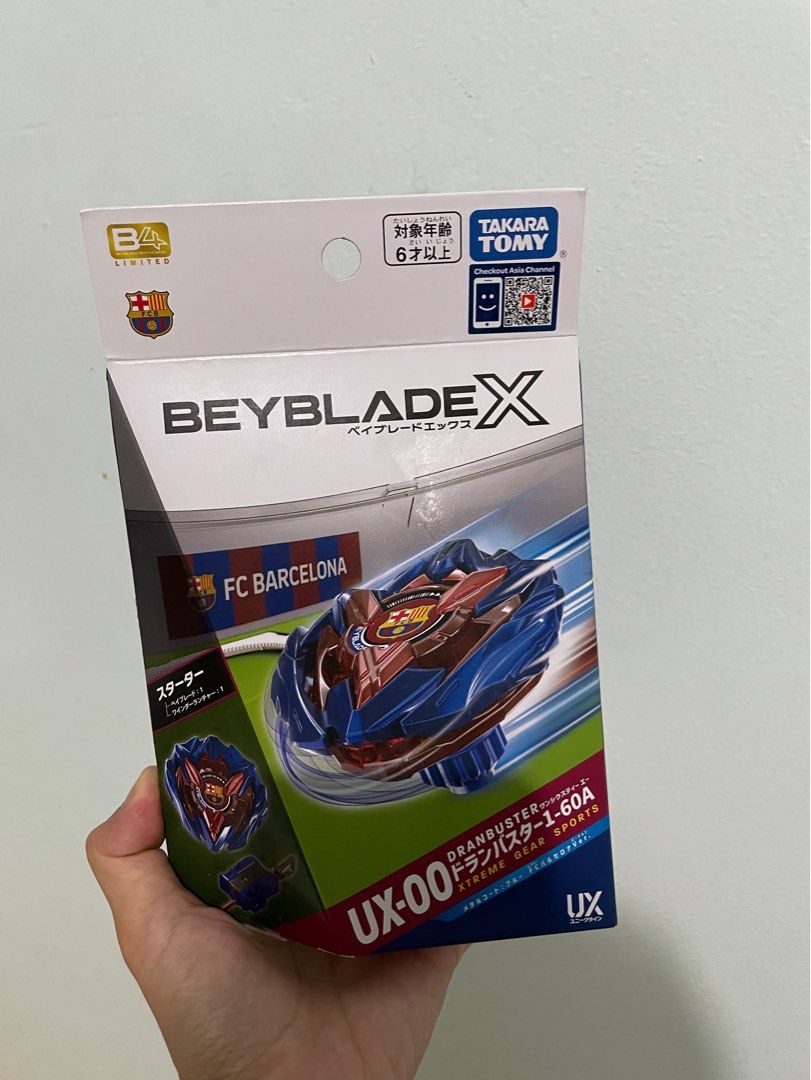 Takara Tomy BEYBLADE X UX-00 Starter Dran Buster 1-60A (Metal Coat: Blue) FC Barcelona Ver. (BXG ...
