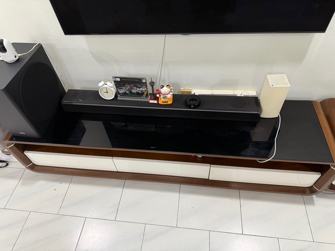 TV Console and Coffee Table (looks new), Furniture & Home Living ...