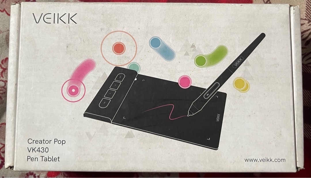 VEIKK Digital Drawing Tablet VK430 Light Portable Drawing Pad, Hobbies ...
