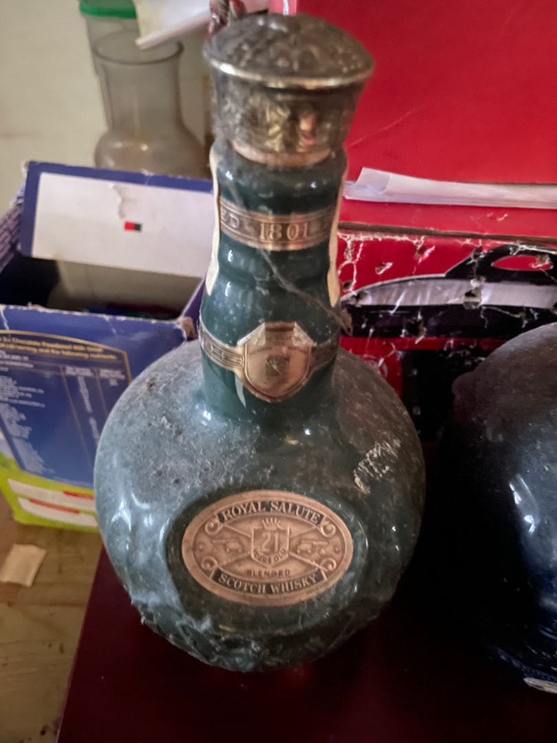 Empty Chivas Brothers Royal Salute 21 Years Scotch Whiskey Bottles ...