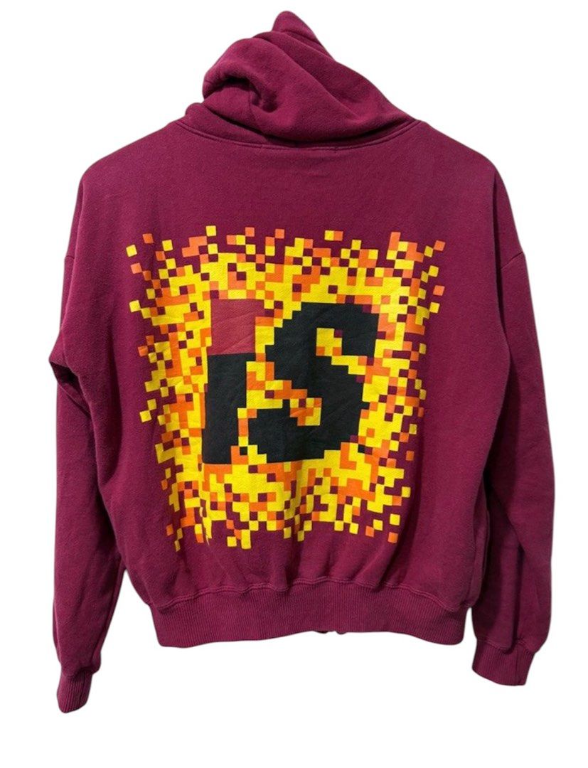 Vintage Issey Miyake Pixel Art Mosaic Big IS Logo Zip Up Hoodie ...