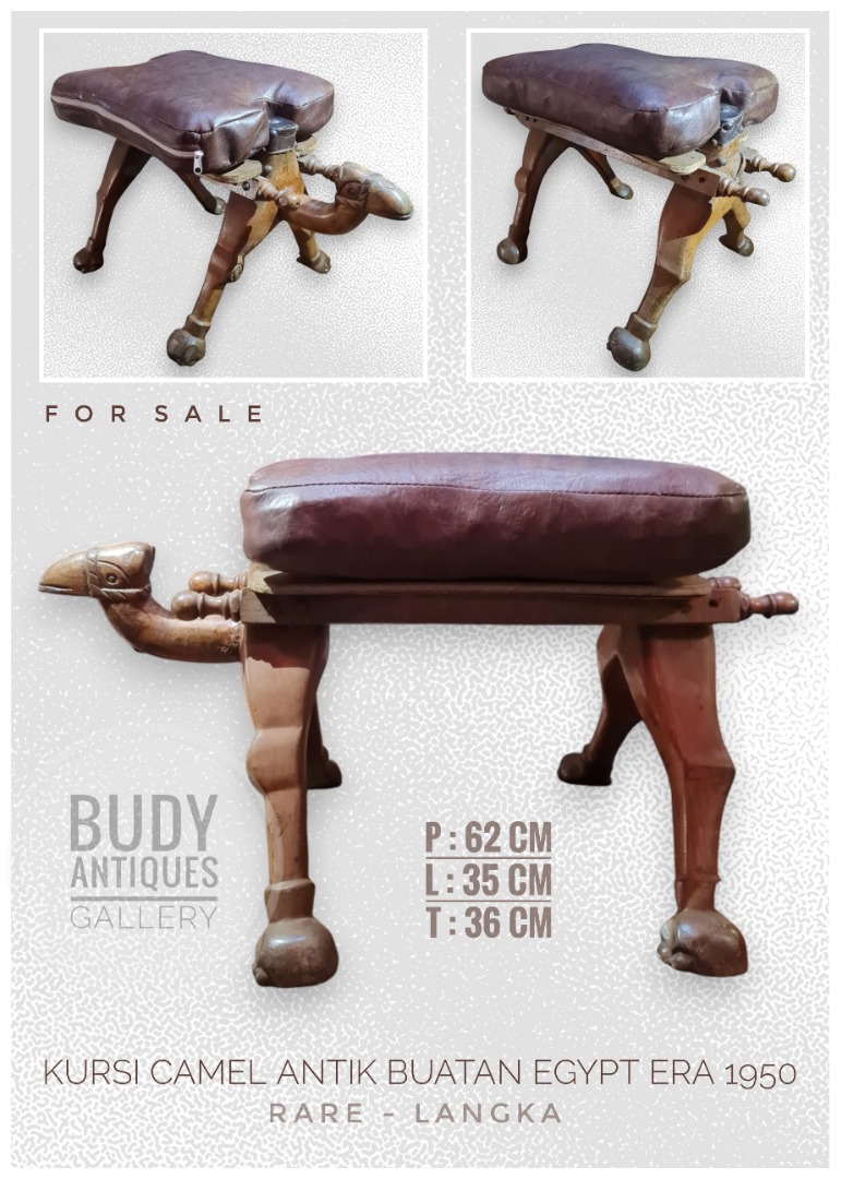 Vintage Kursi Unta Buatan Egypt Estimasi Era 1950, Perabotan Rumah di ...