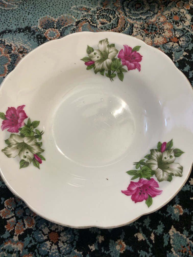Vintage plate bunga kangkung, Furniture & Home Living, Kitchenware ...