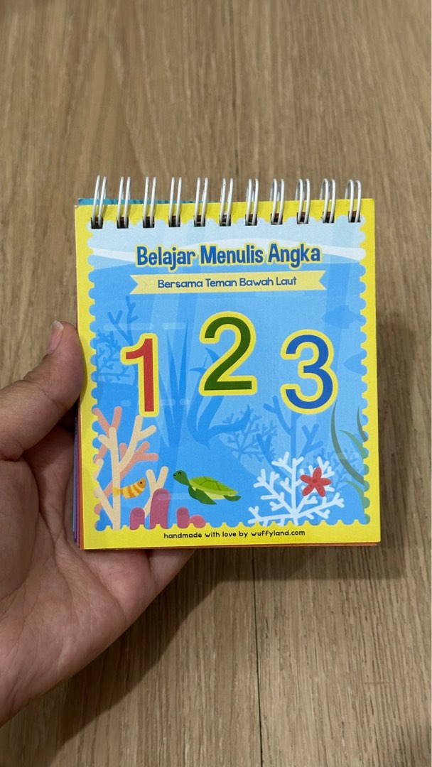 Mini Wipe and Clean Book Belajar Menulis Angka dan Berhitung untuk anak PAUD & Pra TK, Buku ...