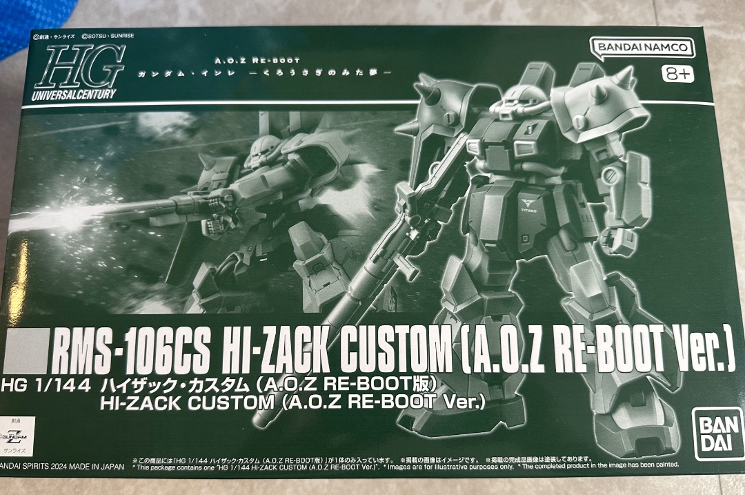 全新 港魂現貨 HG 1/144 HI-ZACK CUSTOM (A.O.Z RE-BOOT Ver.) 高渣古 Gundam 高達 模型 ...