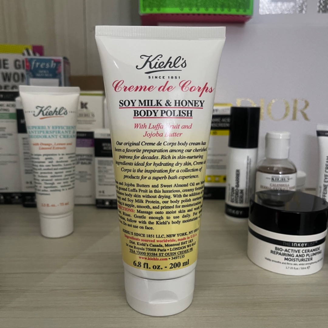 Authentic Kiehl’s Soy Milk Honey Body Polish Scrub Exfoliators, Beauty ...