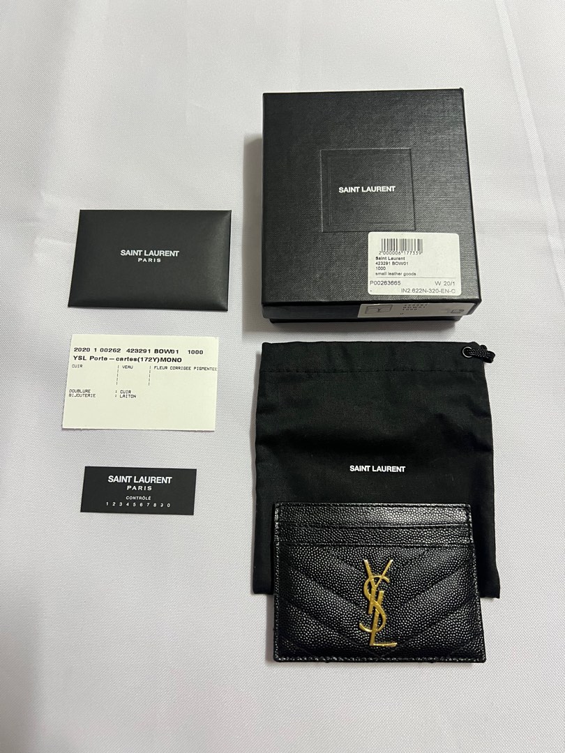 AUTHENTIC YSL SAINT LAURENT CARD HOLDER, Luxury, Bags & Wallets on ...