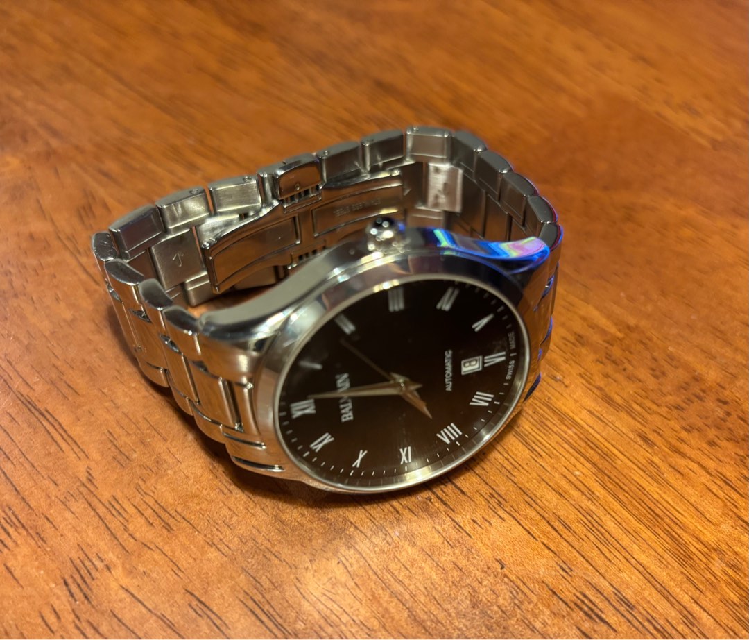 Balmain Men's Classic R Grande Black Dial Stainless Steel Automatic ...