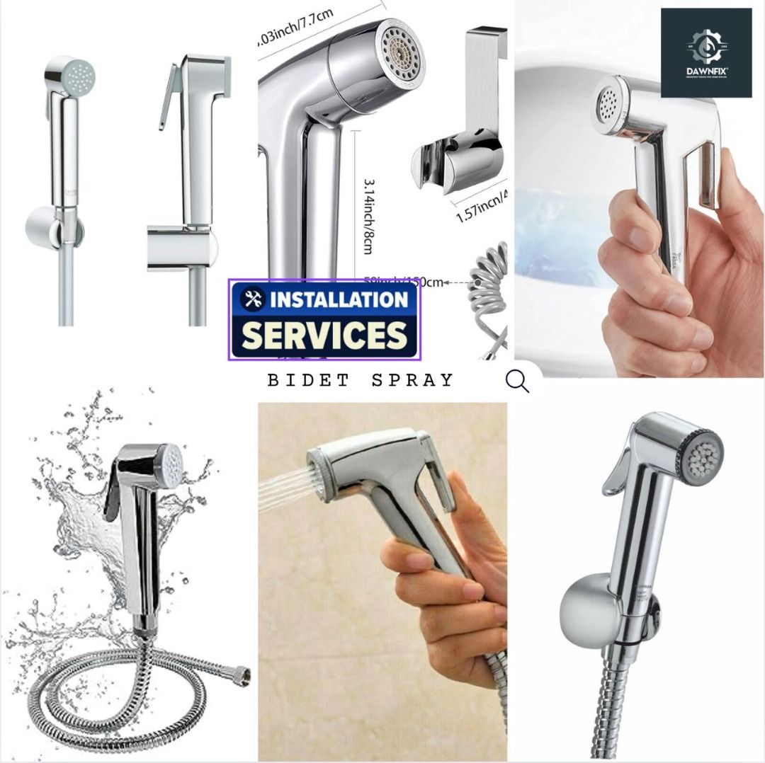 Bidet Spray Toilet / Heavy Duty / w Hose Set / Handhold Sprayer ...