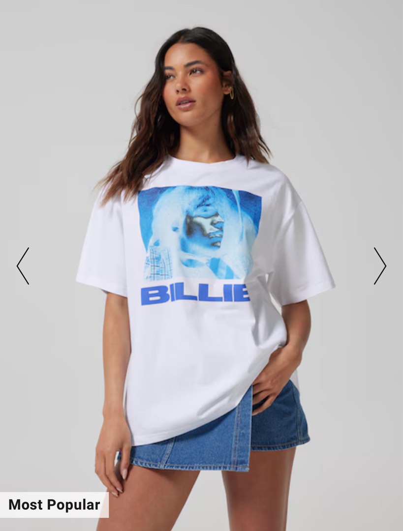 Billie Eilish Jay Jays Merch, Women's Fashion, Tops, Shirts on Carousell