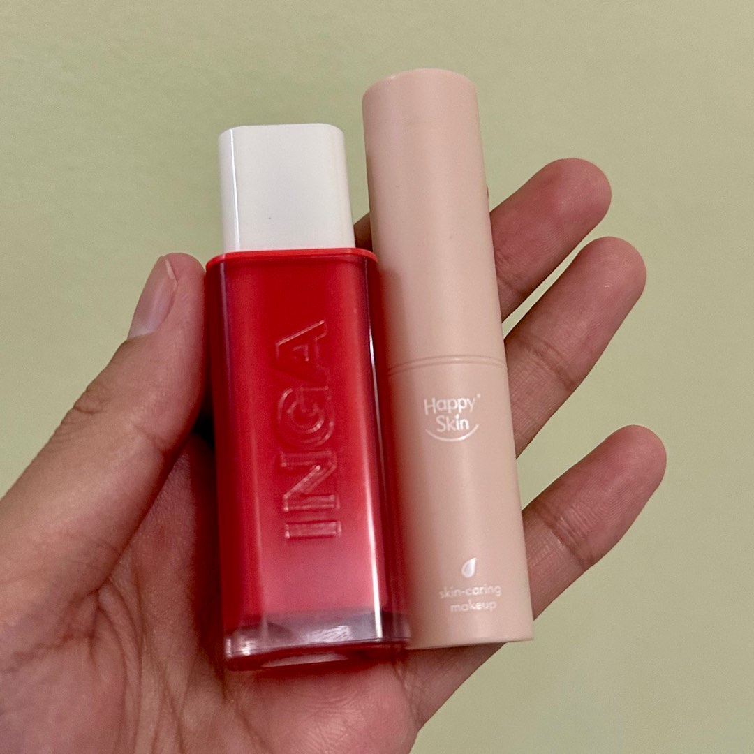 [BUNDLE] INGA LIP TINT AND HAPPY SKIN COLOR ADAPT BALM, Beauty ...
