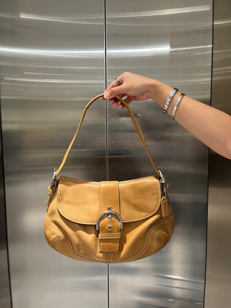 Coach Camel Soho Flap Bag, Luxury, Bags & Wallets on Carousell