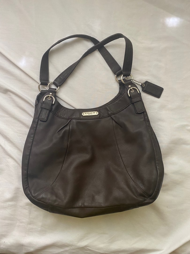 Coach F19250 Brown Hobo Leather Shoulder Bag Medium/Large, Luxury, Bags ...