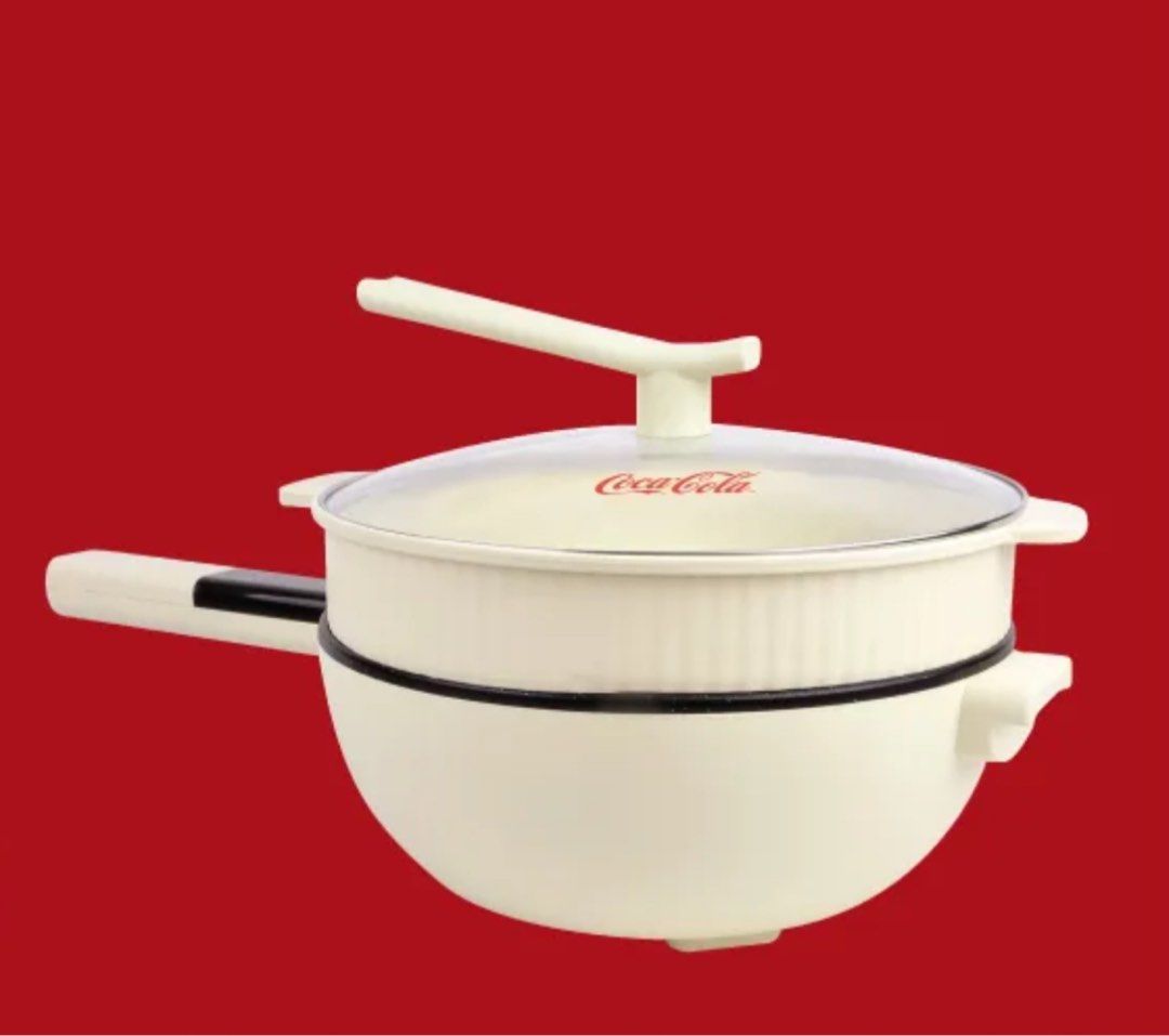 Coca cola coke beige electric multi cooker steamer wok and 2 stackable ...