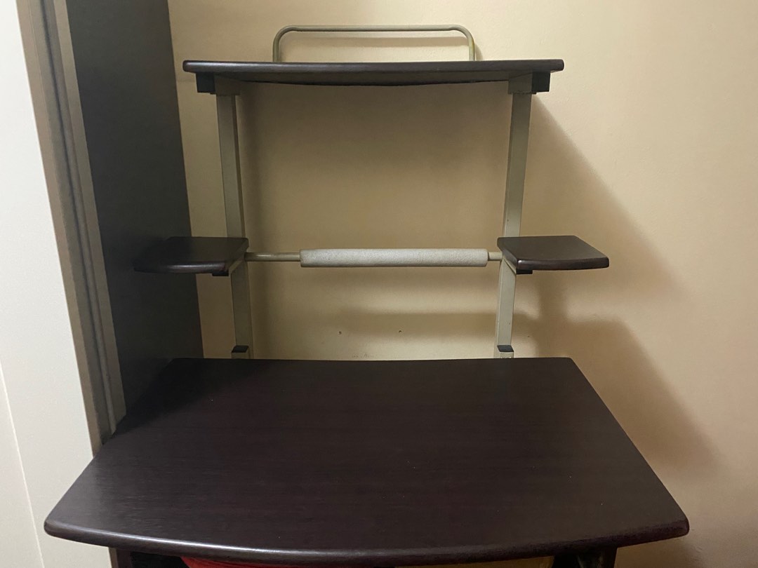 Computer Table rollable with lock with keyboard rack, printer rack ...