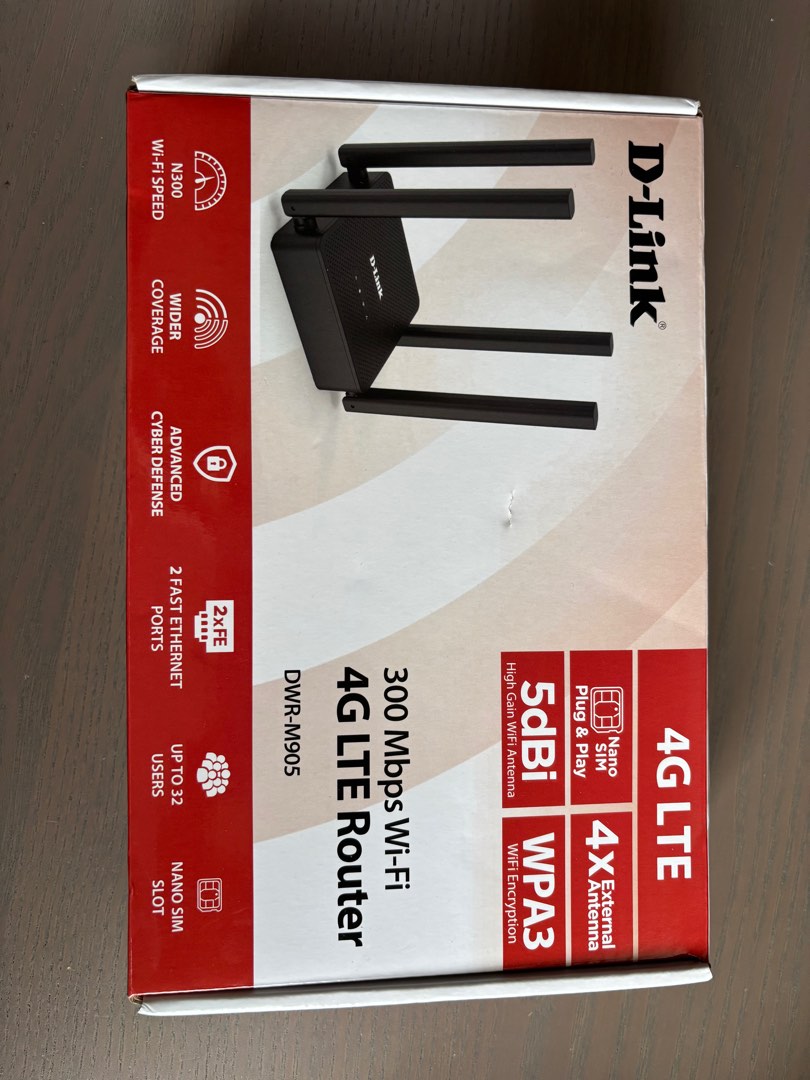 D-Link 4G LTE Router 300Mbps DWR-M905 with Nano SIM slot, Computers ...