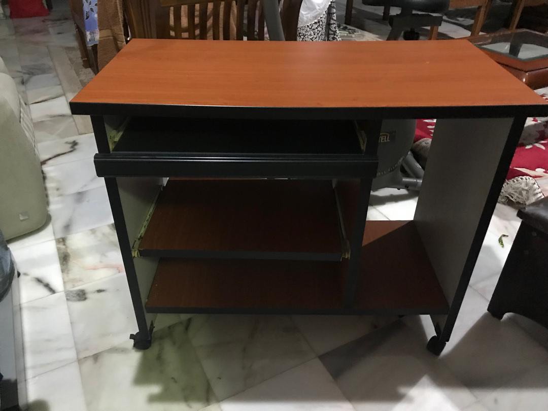 COMPUTER STUDY DESK DRAWER COMPUTER RACK ALMARI MEJA TABLE, Furniture ...