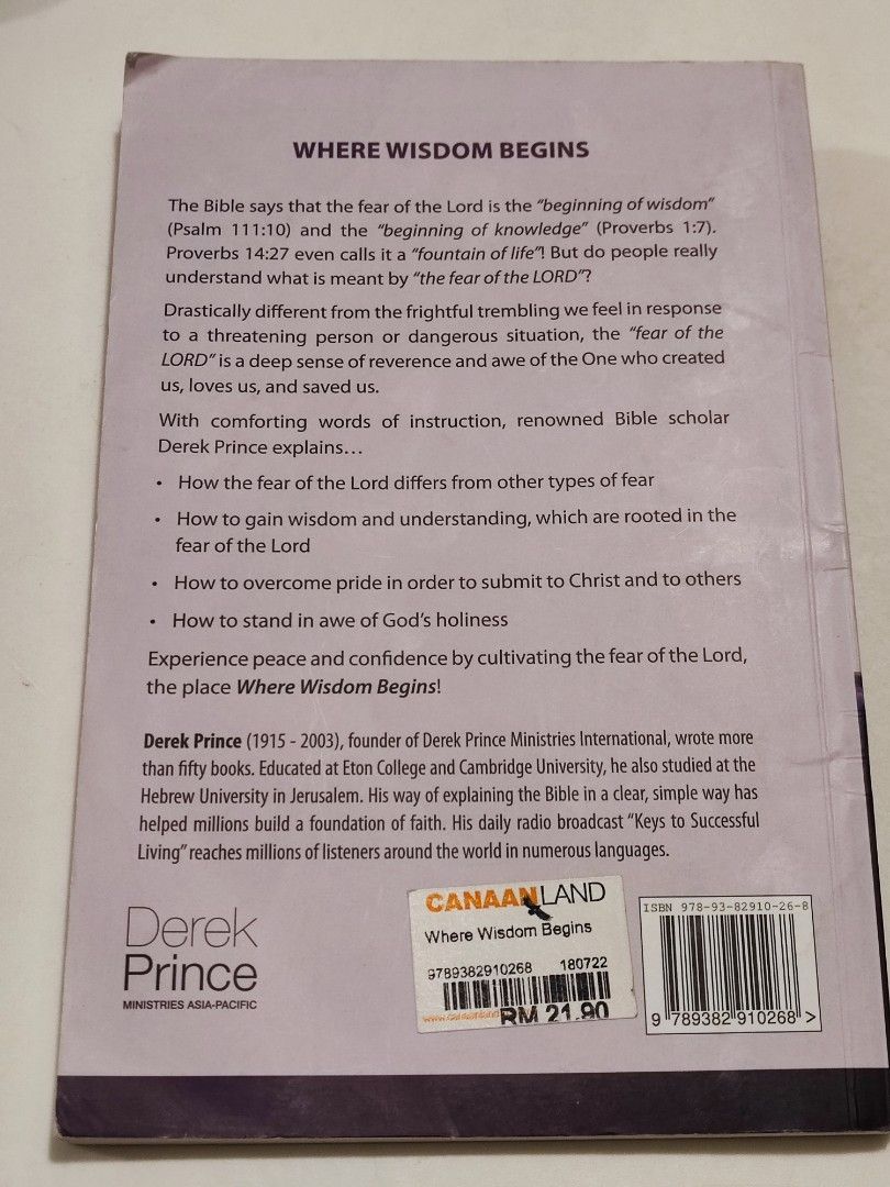 (ENG) Where Wisdom Begins, Hobbies & Toys, Books & Magazines, Religion ...