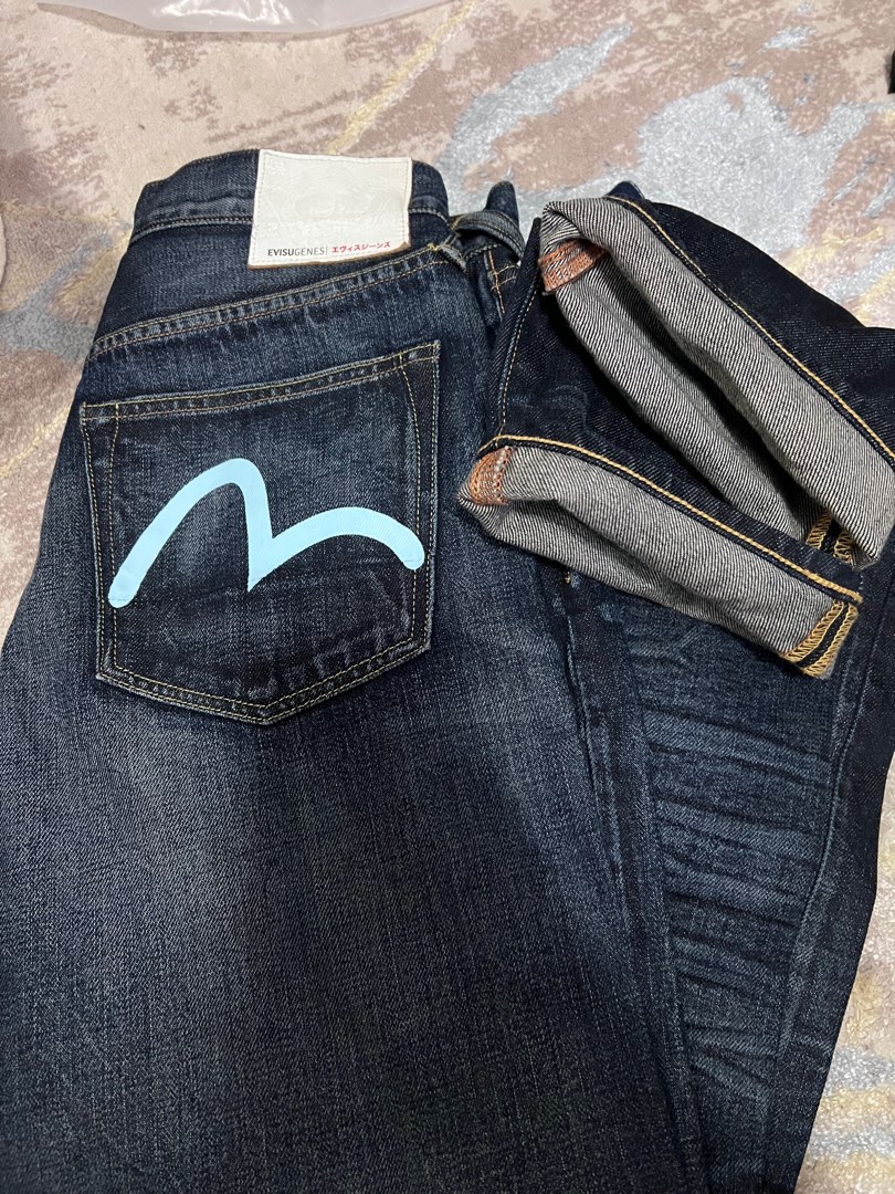 Levis Evisu genes denim jeans non selvedge, Men's Fashion, Bottoms ...