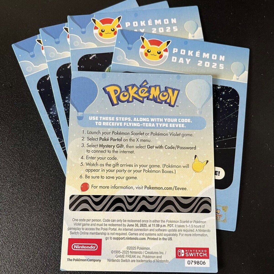 Flying Tera Type Eevee Mystery Gift Code (Pokemon Scarlet & Violet ...