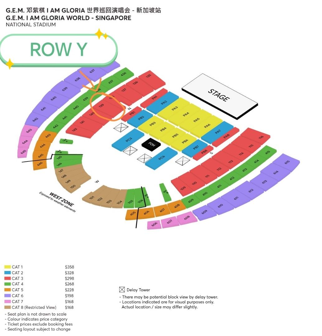 GEM 邓紫棋 《I AM GLORIA》CONCERT TICKET 演唱会票-新加坡站, Tickets & Vouchers, Event Tickets on Carousell