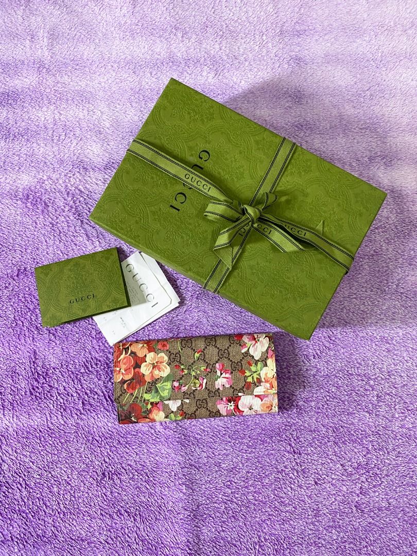 GUCCI GG BLOOMS LONG WALLET COMPLETE WITH RECEIPT AND BOX, Luxury, Bags ...