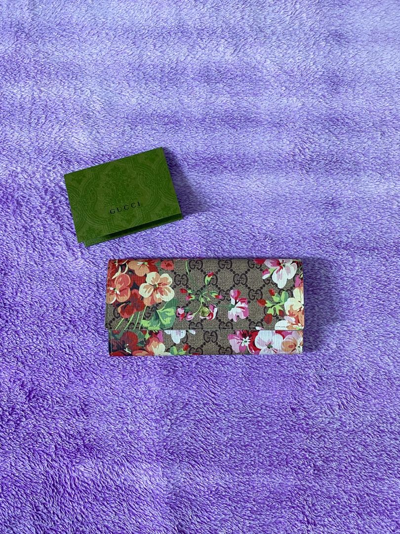 GUCCI GG BLOOMS LONG WALLET COMPLETE WITH RECEIPT AND BOX, Luxury, Bags ...