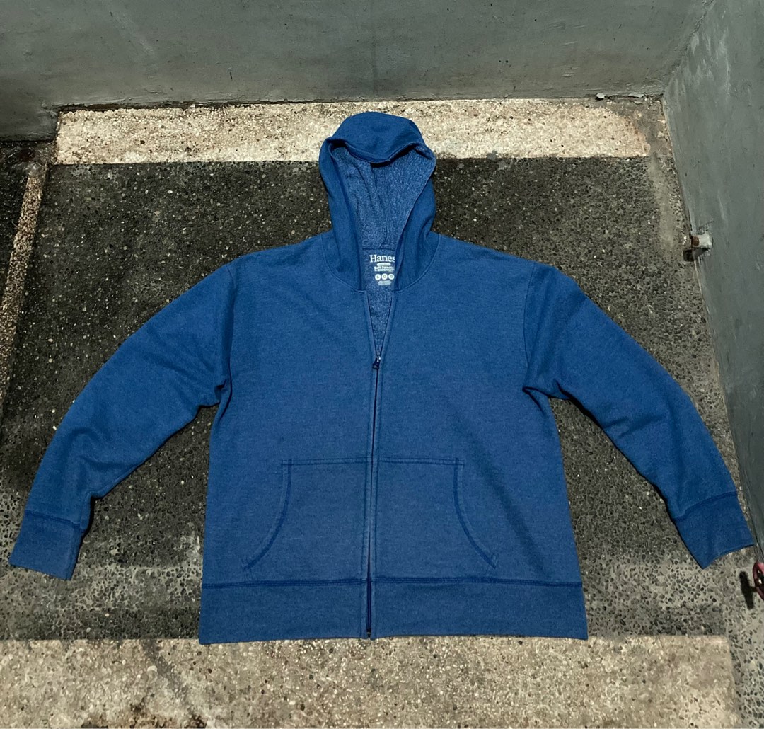 HANES BOXY ZIP UP HOODIE, Men's Fashion, Coats, Jackets and Outerwear ...