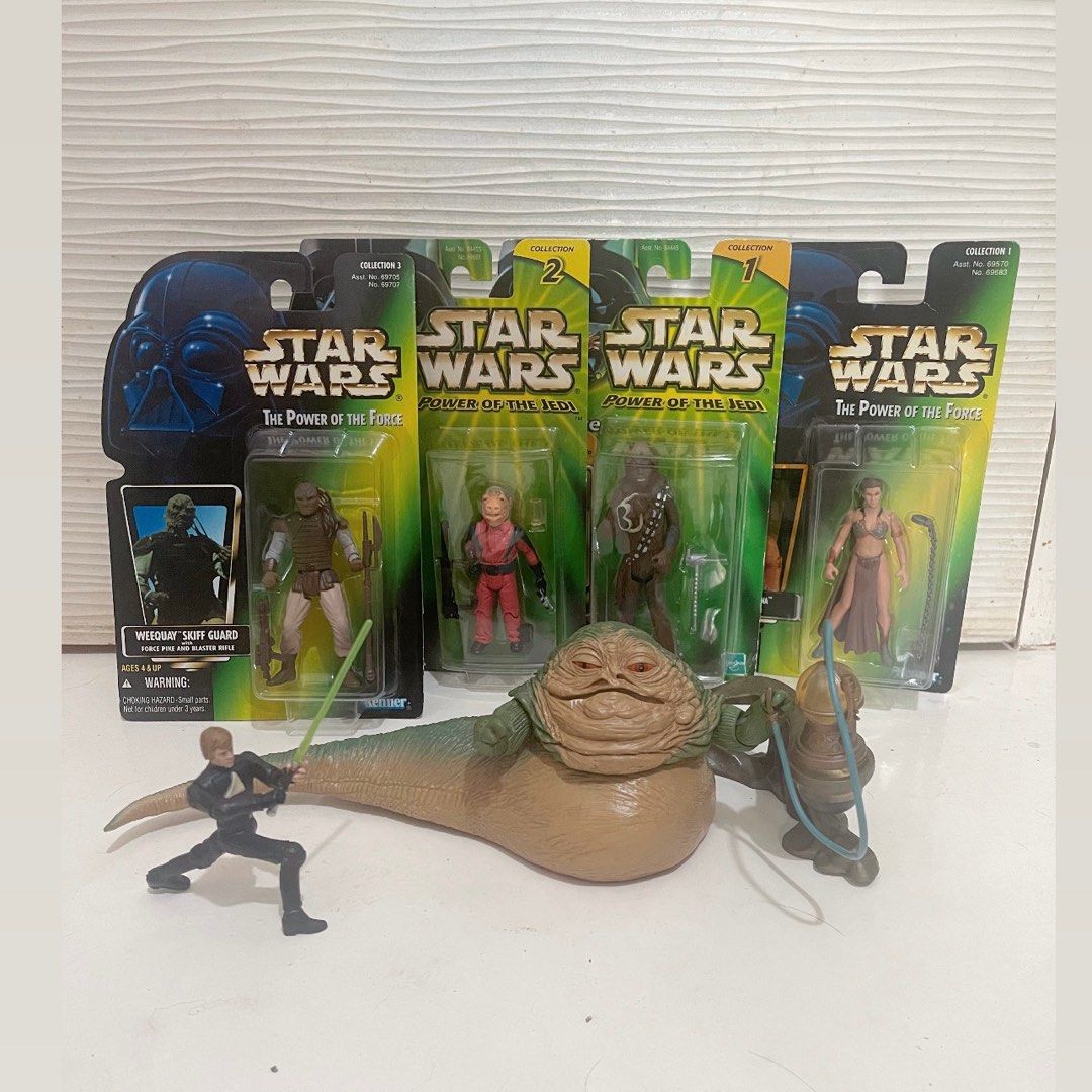 Hasbro figure Star Wars Jabba the Hutt palace throne denizen pike Luke ...