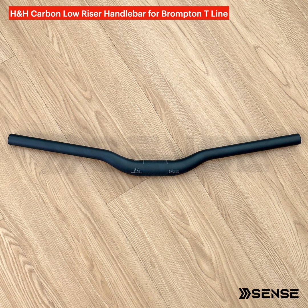 (Ready Stock) H&H Carbon Low Riser Handlebar for Brompton T Line on ...