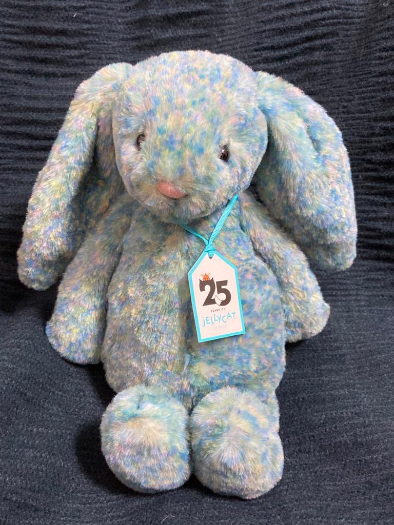 Jellycat 25th Anniversary Luxe Azure bunny, Babies & Kids, Infant ...