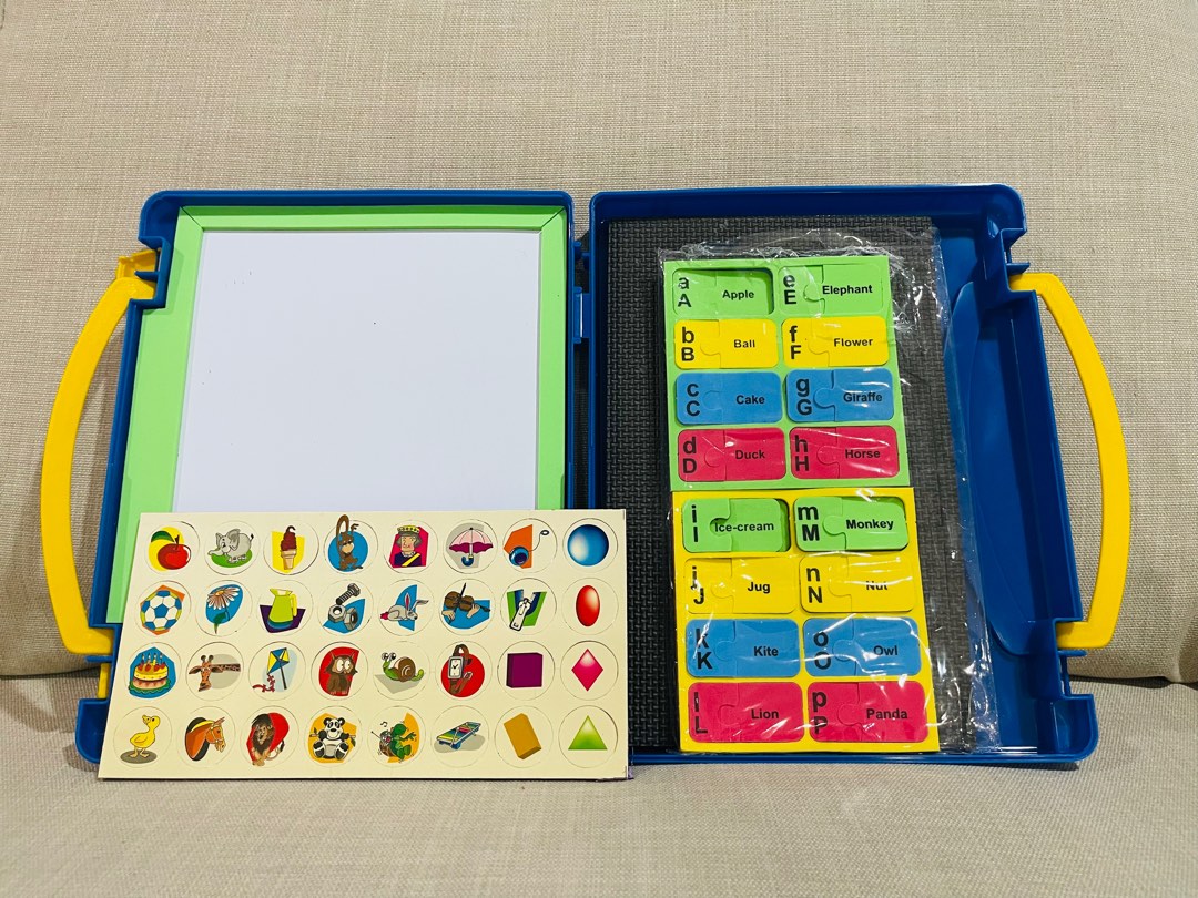 Kids Set with White Board, Numbers, Alphabets, Shapes & Pictures ...
