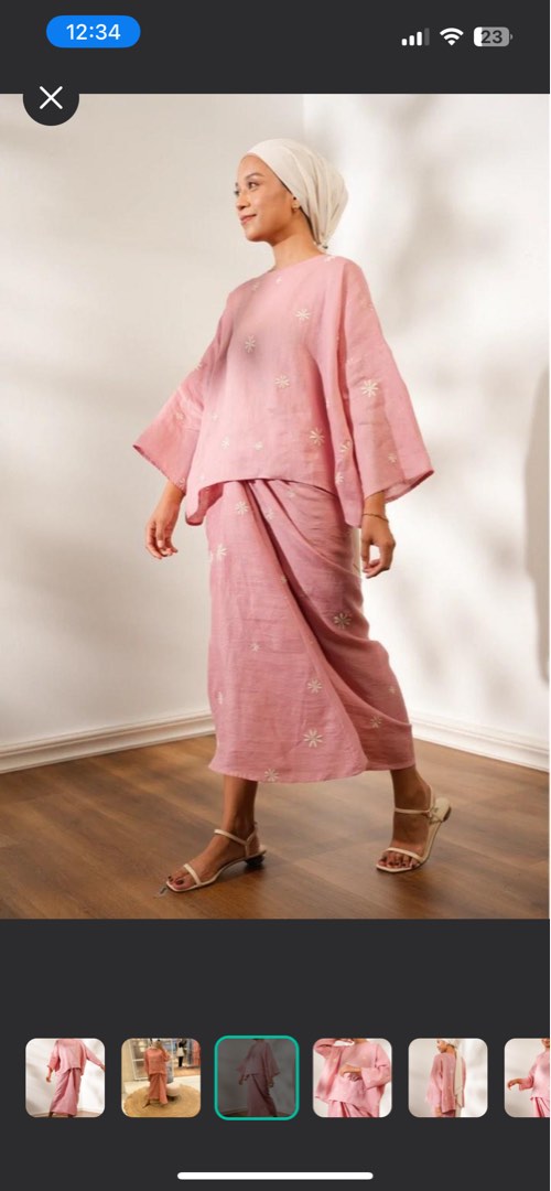 Mentari linen kurung set in sagu, Women's Fashion, Dresses & Sets ...