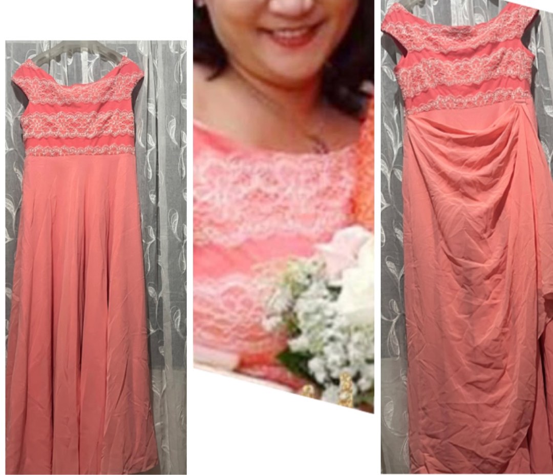 Ninang Gown, Women's Fashion, Dresses & Sets, Evening dresses & gowns ...