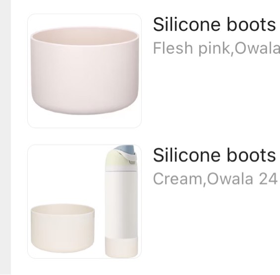 Owala 24oz silicone boot (Cream/ Flesh pink), Everything Else on Carousell