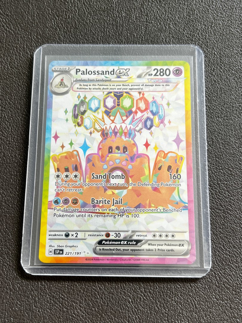 Palossand Ex #221 Pokemon Surging Sparks, Hobbies & Toys, Toys & Games ...