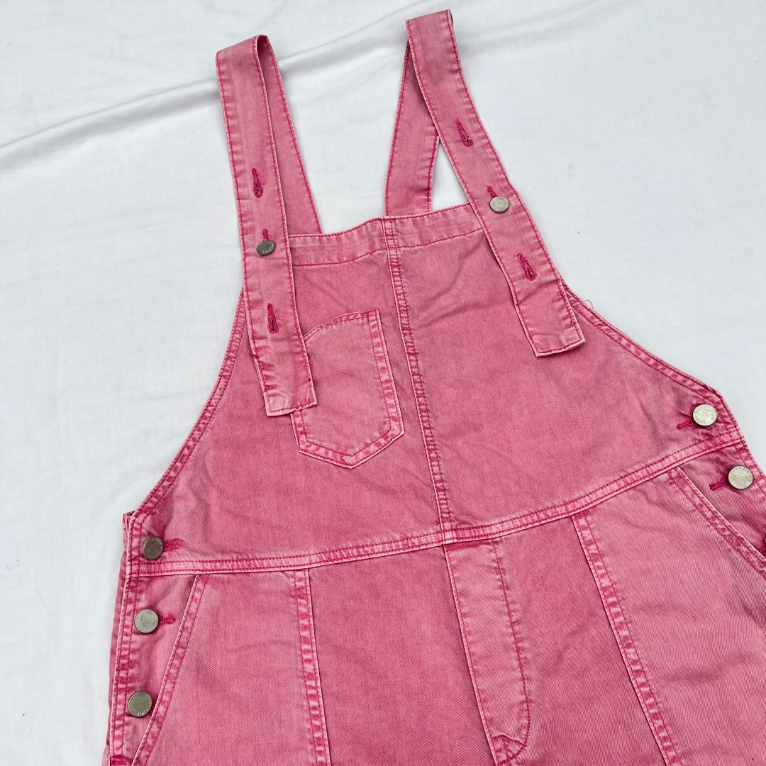 Pink Baggy-Wideleg Overall Jumper, Women's Fashion, Dresses & Sets ...
