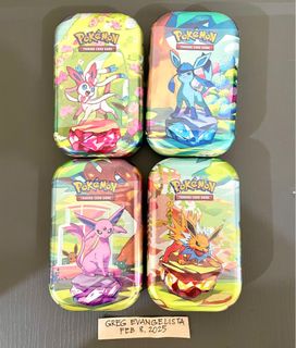 Pokemon Tins Prismatic Evolution, Hobbies & Toys, Toys & Games on Carousell