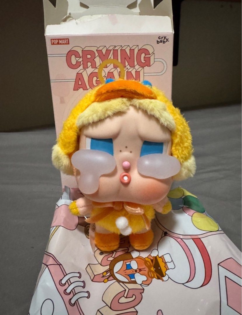 Popmart cry baby crying again plushie, Hobbies & Toys, Toys & Games on ...