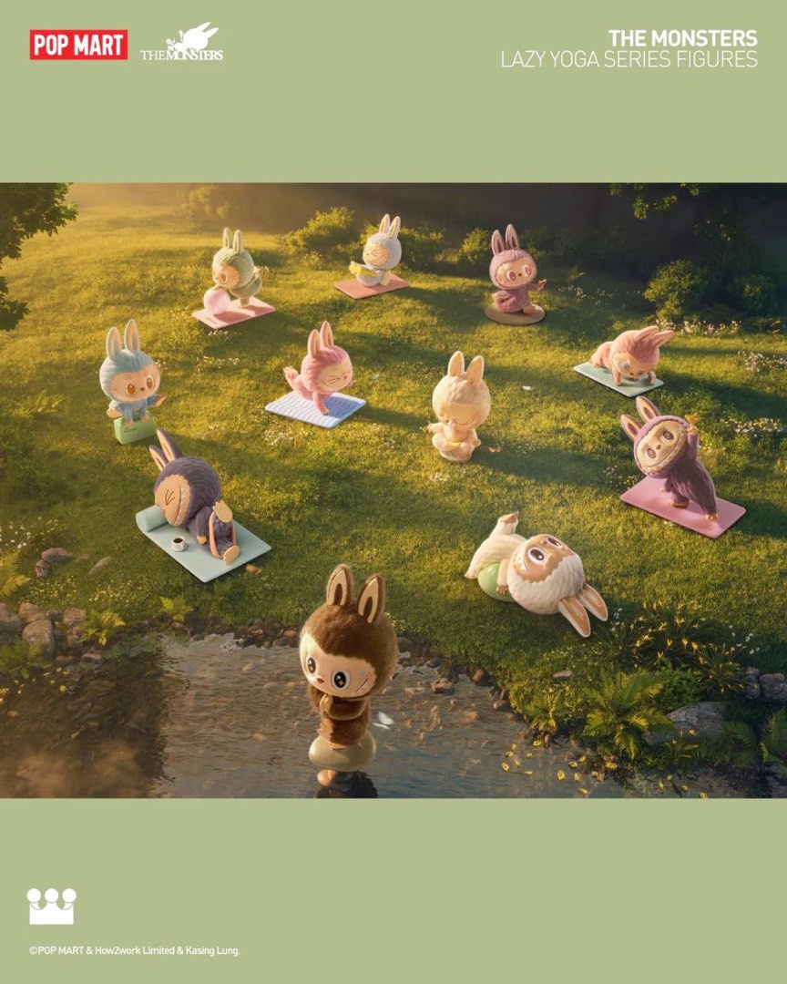 Popmart Lazy Yoga Series (Zone Out) Labubu BNIF, Hobbies & Toys, Toys ...