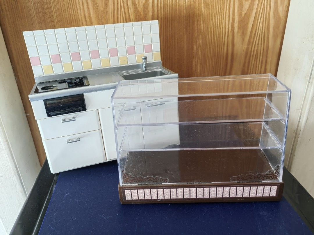 Re-Ment Kitchen Sink and Supermarket Cake Shop Showcase Display Set ...