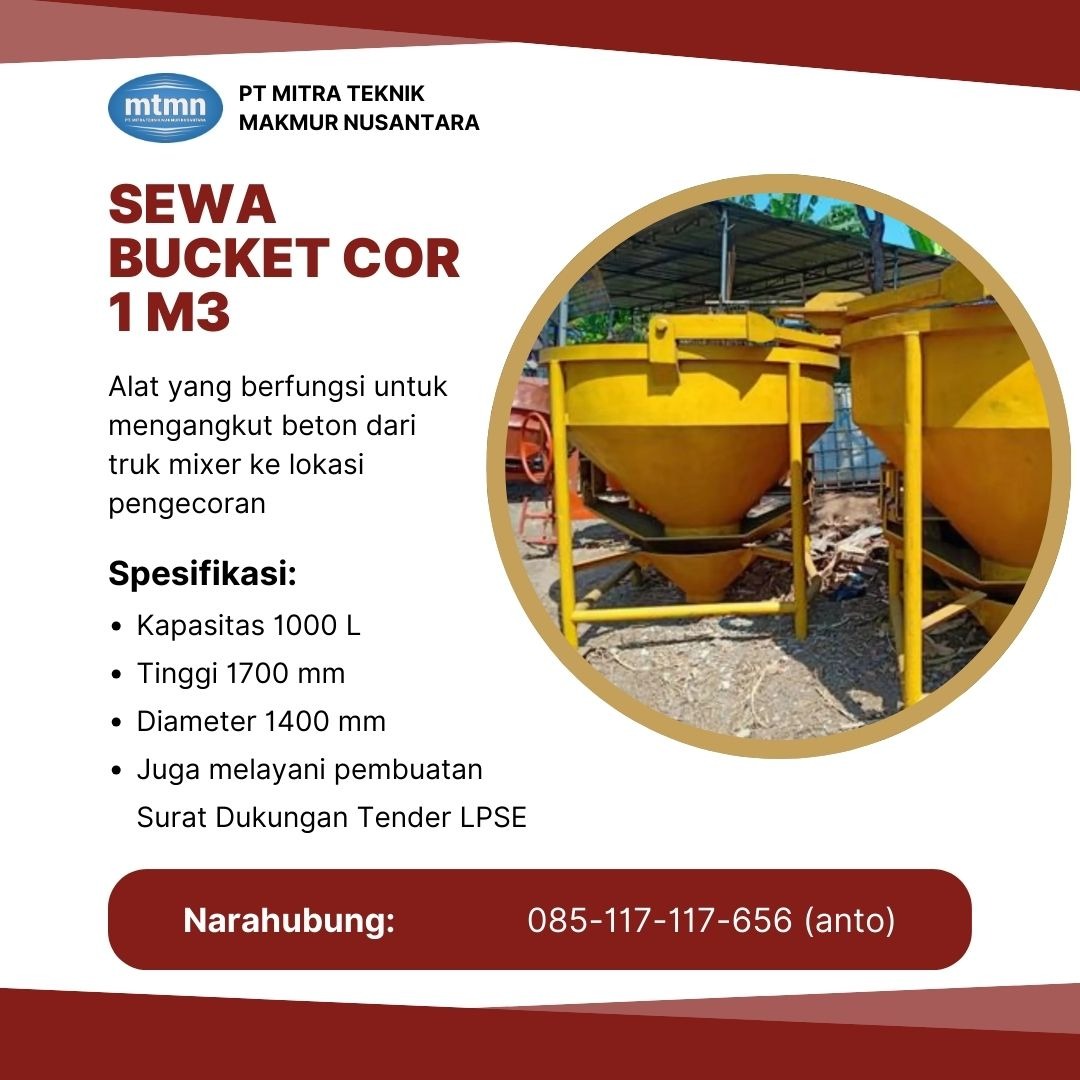Rental Bucket Cor Berkualitas untuk Proyek Kota Kediri Jawa Timur ...