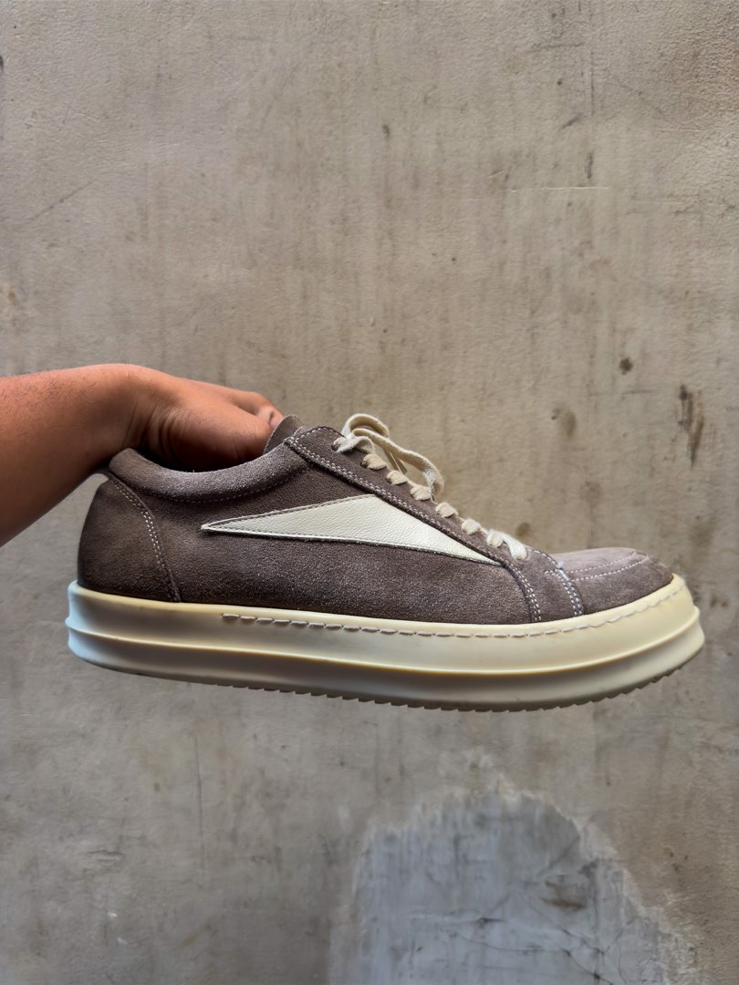 RICK OWENS VANS IN DUST/MILK SUEDE BROWN, Men's Fashion, Footwear ...