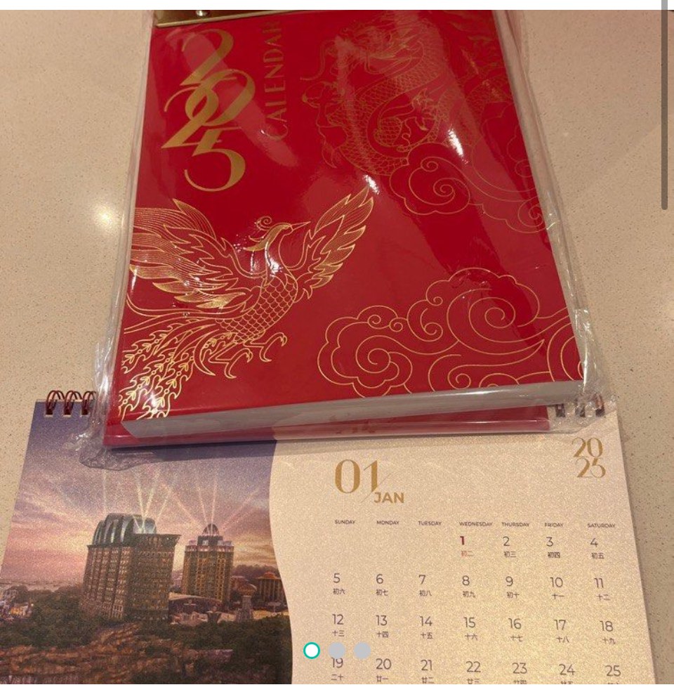 RWS Chinese & tabletop calendars & 1 pack red packets (includes mail ...