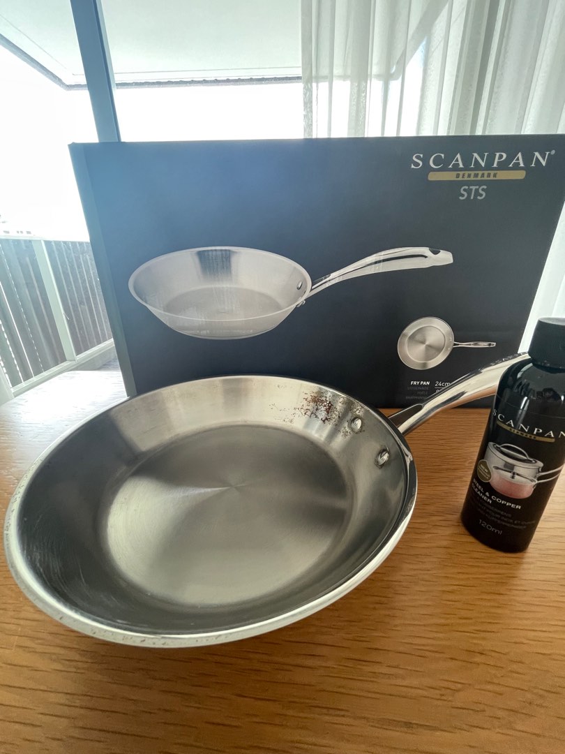 SCANPAN 24cm steel Frying Pan, Furniture & Home Living, Kitchenware ...