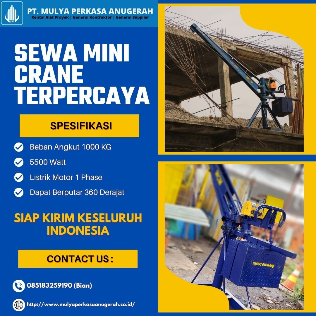 Sewa Mini Crane | Rental Mini Crane | Jawa Tengah | Demak, Properti, Rental di Carousell